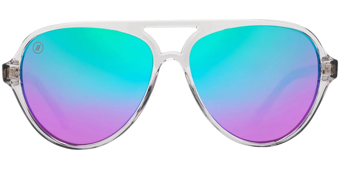 Blenders Skyway Polarized Brow-Bar Aviator Sunglasses w/ Mirrored Lens ...
