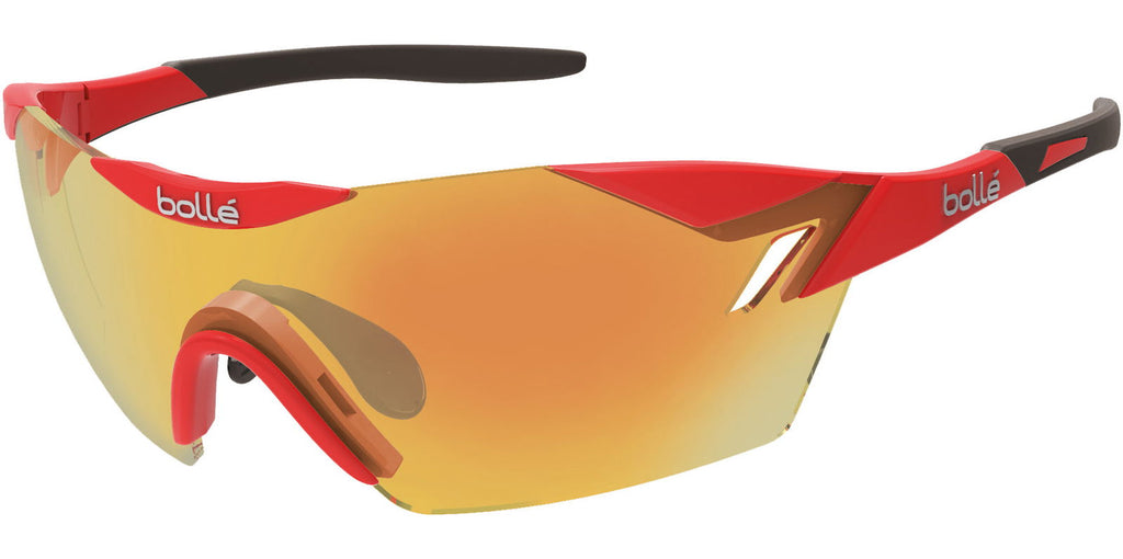 Bolle 6th Sense Shiny Red Semi-Rimless Shield Wrap – Eyedictive