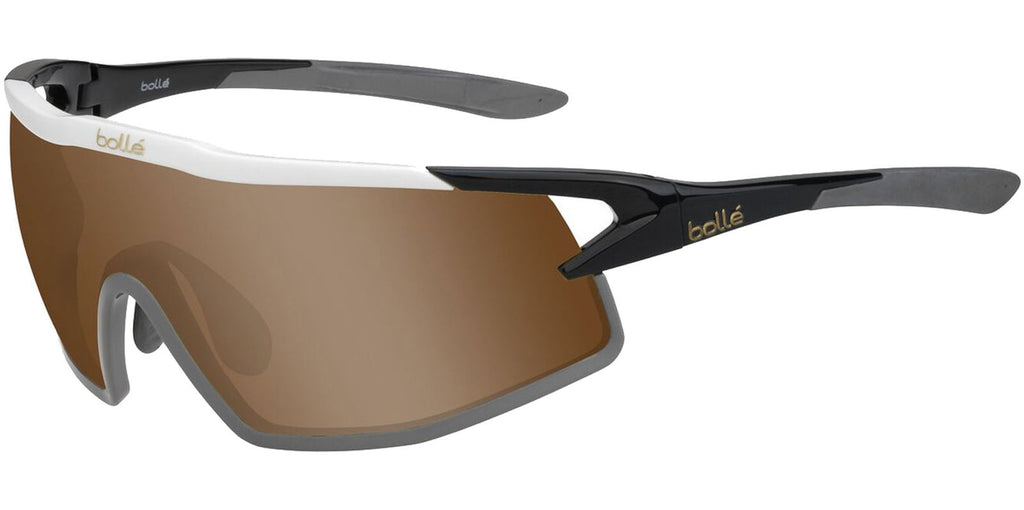 Bolle B-Rock Matte Dark Gunmetal/Black/White Wraparound Shield – Eyedictive