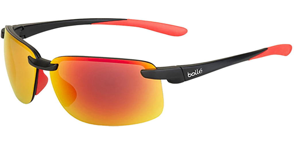Bolle FlyAir Matte Black Rimless Wrap w/Mirror Lens – Eyedictive