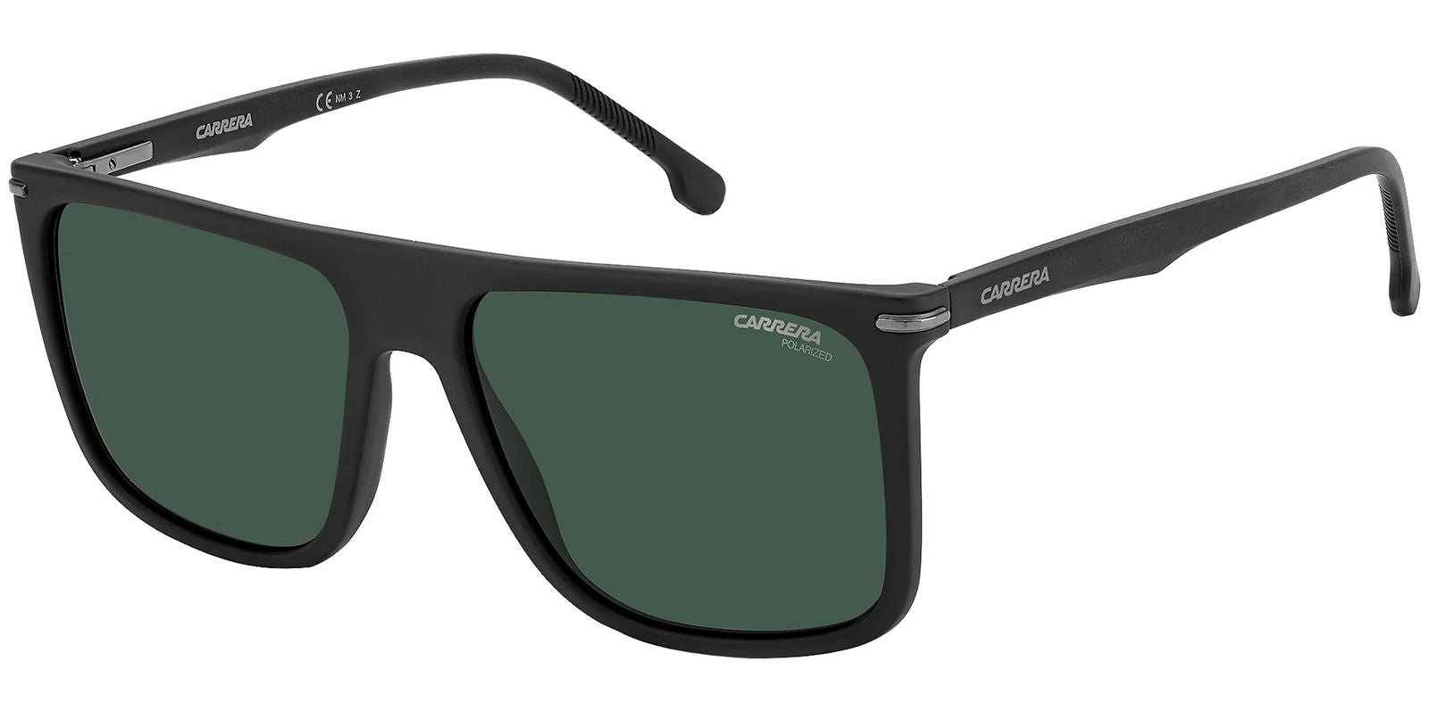 Carrera Polarized Matte Black Flat Top Square w/ Spring Hinges – Eyedictive