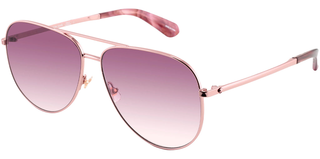 Kate Spade Isla Rose Gold-Tone Aviator w/ Gradient Lens – Eyedictive
