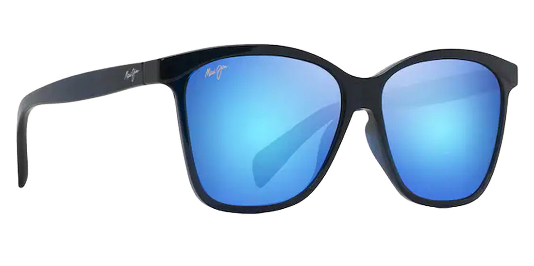 Maui Jim Liquid Sunshine Polarized Translucent Navy Square – Eyedictive