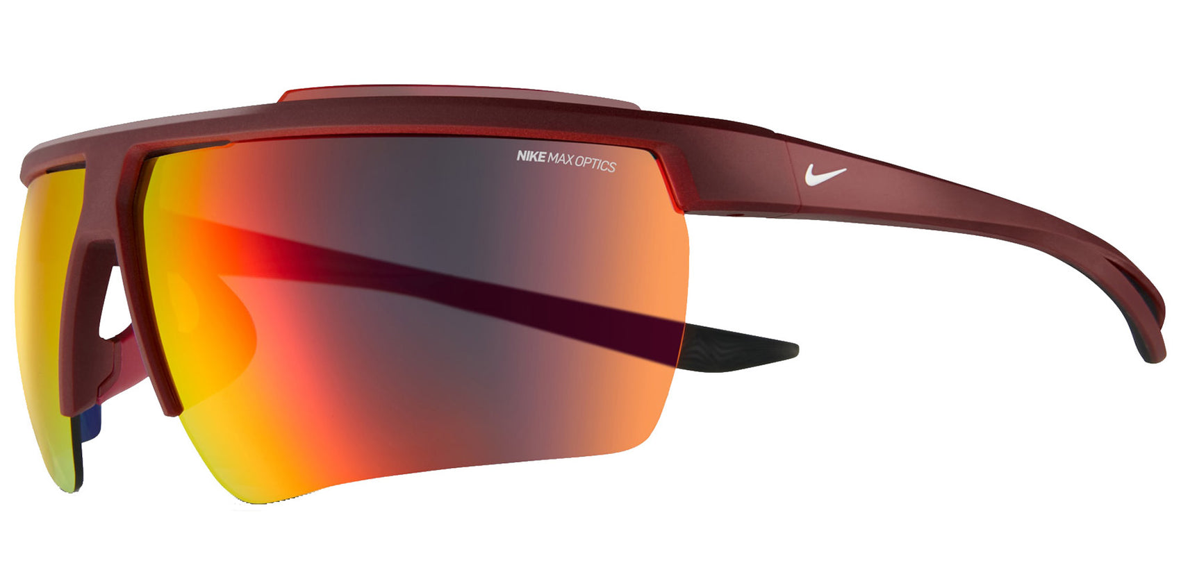 Nike Windshield 20 Semi-Rimless Wrap w/ MAX Optics Mirrored Lens ...