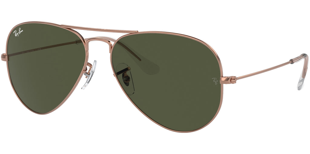 Ray-Ban Rose Gold-Tone Aviator w/ Glass Lens – Eyedictive