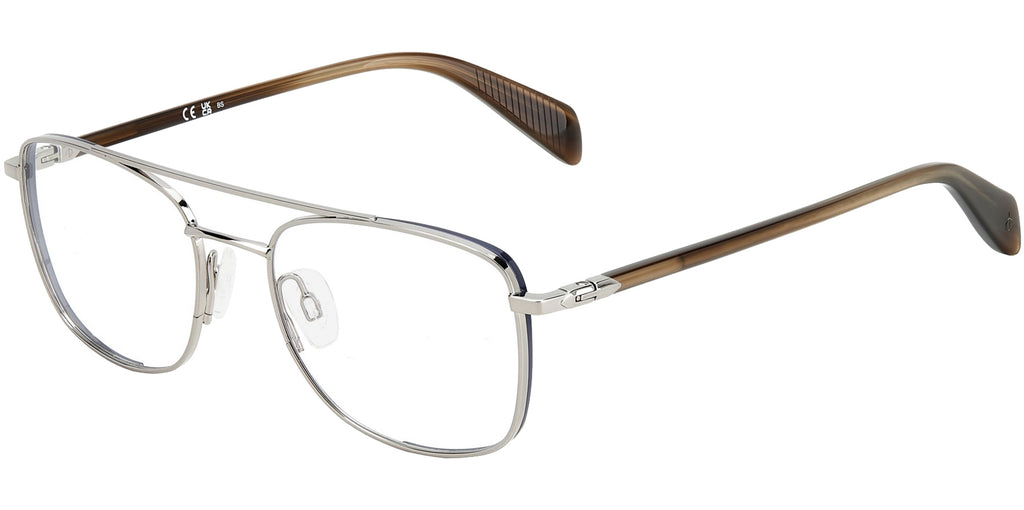 Rag & Bone Stainless Steel Ruthenium Navigator Eyeglass Frame w/ Sprin ...