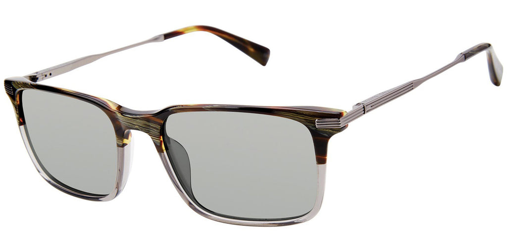 Ted Baker Polarized Green Tortoise Square w/ Slim Temples – Eyedictive