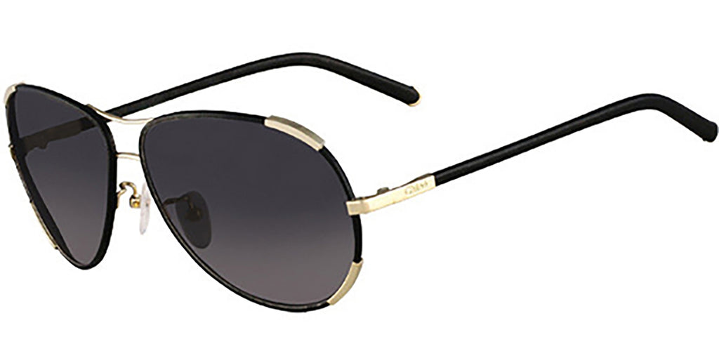 Chloe Black Leather Wrapped Aviator – Eyedictive