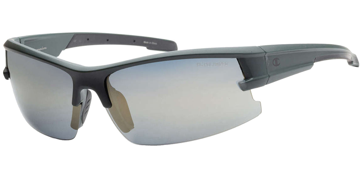 Champion C-Tech Polarized Matte Hunter Green Semi-Rimless Wrap – Eyedictive