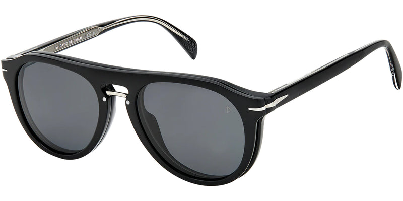 David Beckham Pilot Eyeglass Frames w/ Polarized Magnetic Clip-On Lens ...