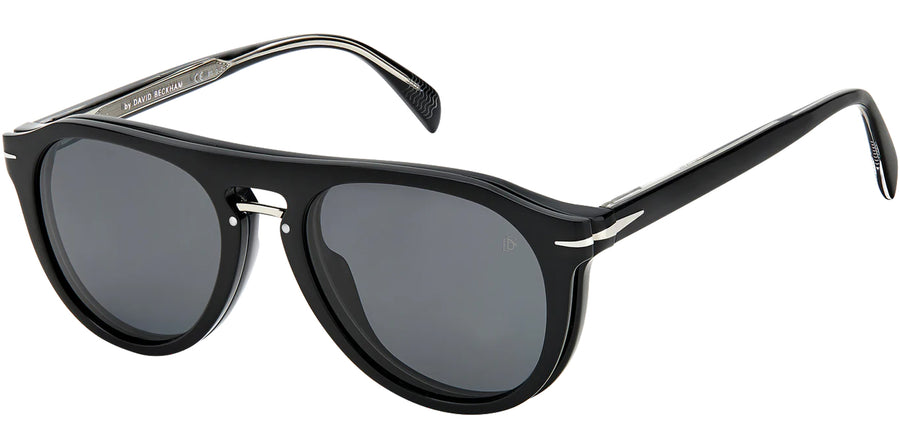 David Beckham Pilot Eyeglass Frames w/ Polarized Magnetic Clip-On Lens ...