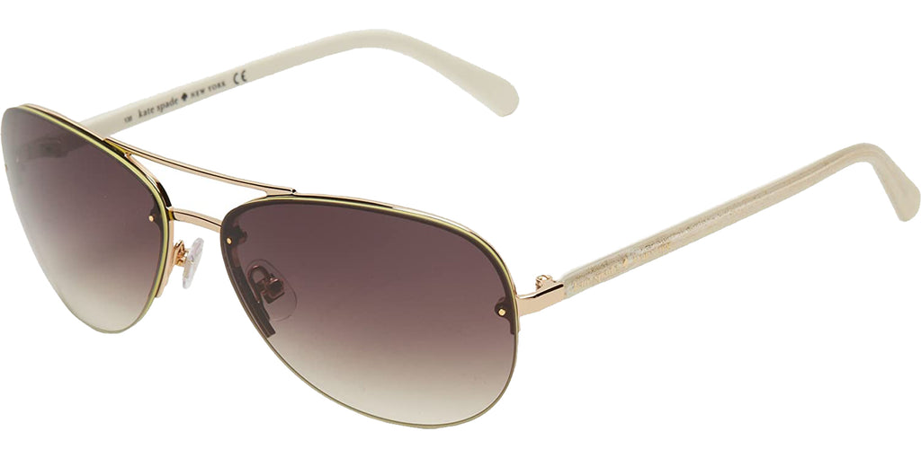 Kate Spade Beryl Red/Gold-Tone Rimless Aviator w/ Gradient Lens ...