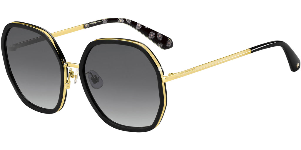 Kate Spade Nicola Black/Gold-Tone Geometric – Eyedictive