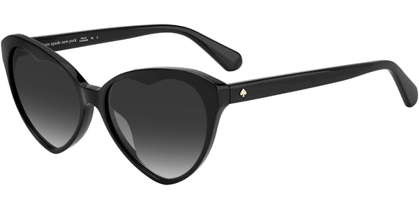 Kate Spade Velma Black Heart Integrated Cat Eye w/ Gradient Lens ...