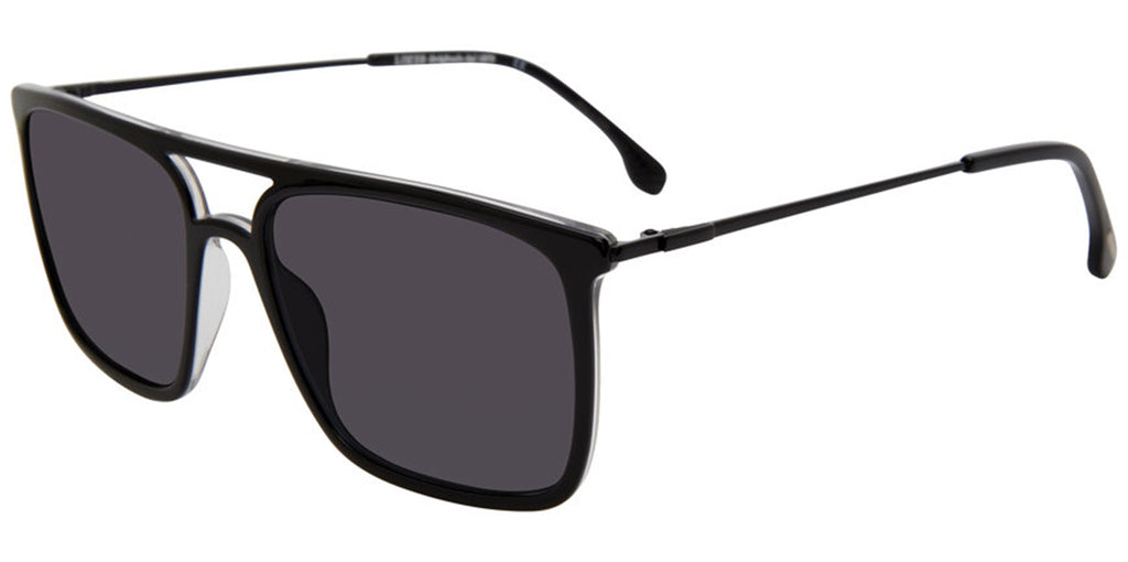 Lozza Zilo Utralight Black Top/Crystal Flat-Top Square – Eyedictive