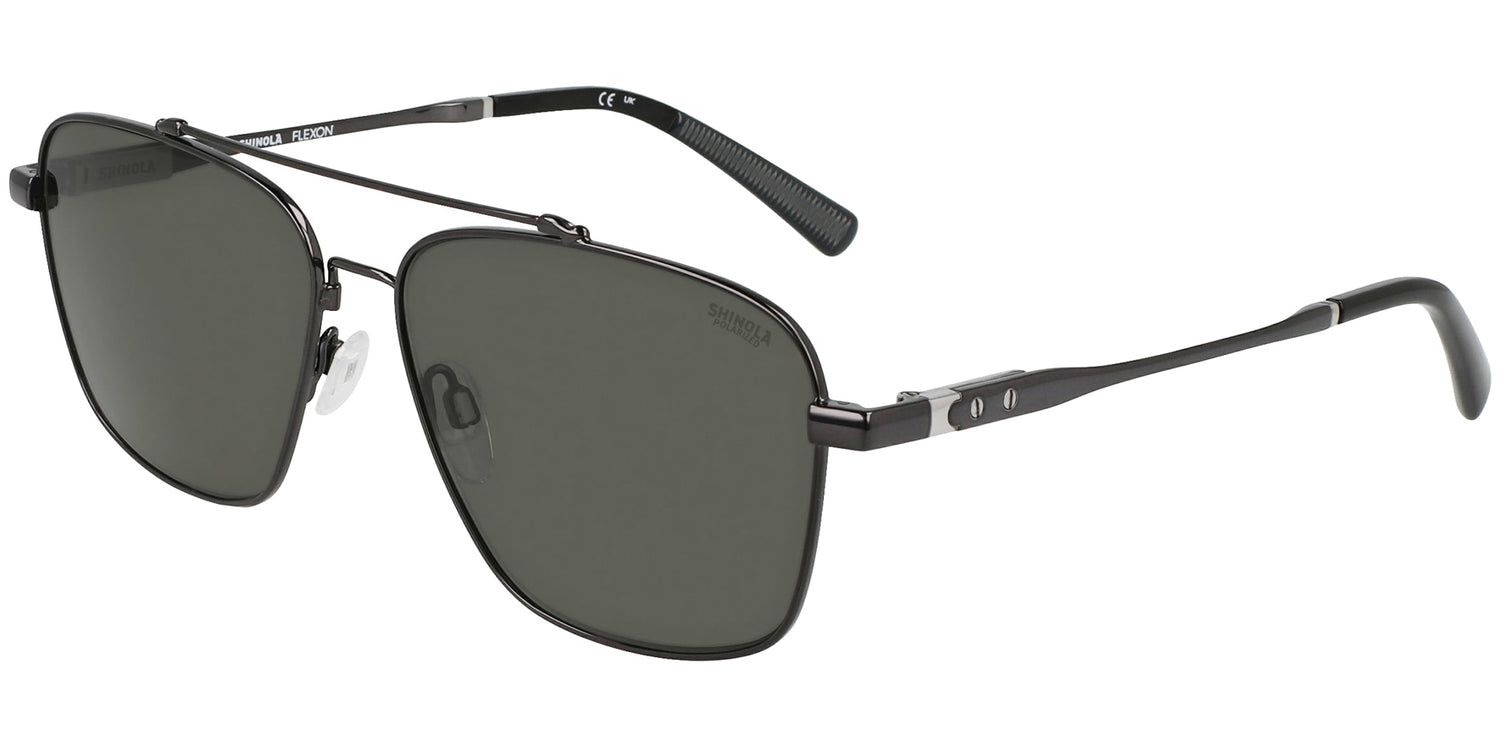 Shinola Runwell Collection Polarized Slim Navigator w/ Flexon Memory M ...