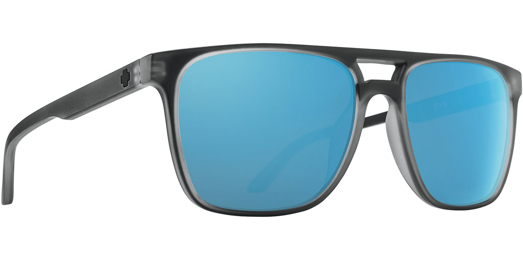 Spy Czar Polarized Matte Black Ice Flat Top Square – Eyedictive