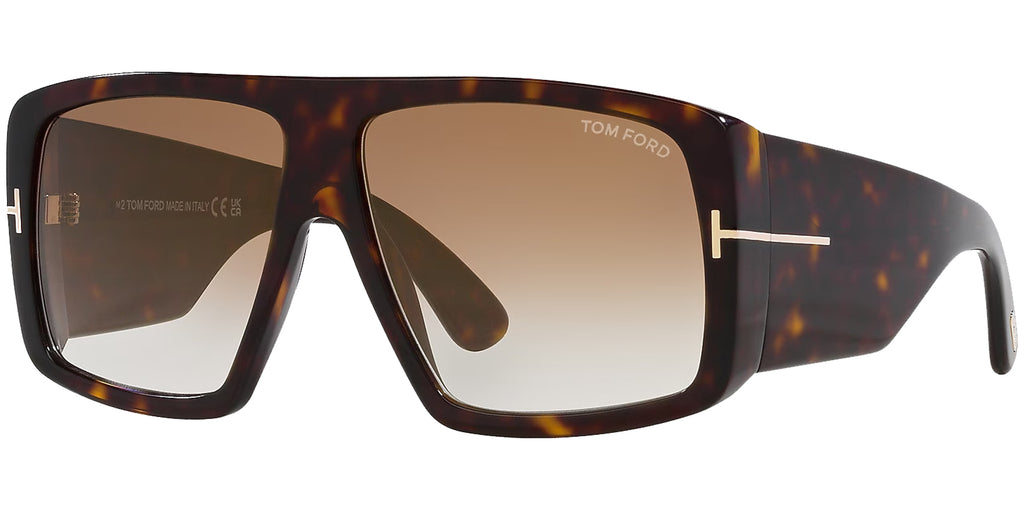 Tom Ford Raven Dark Havana Oversized Navigator w/ Gradient Lens ...